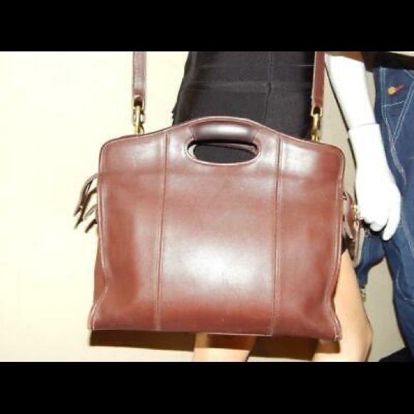 Coach | Bags | Coach 9995 Lg Vtg Brown Leather Bucket Satchel Bag W ...